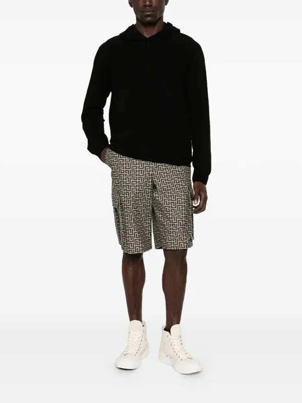 Balmain Monogrammed Cargo Shorts