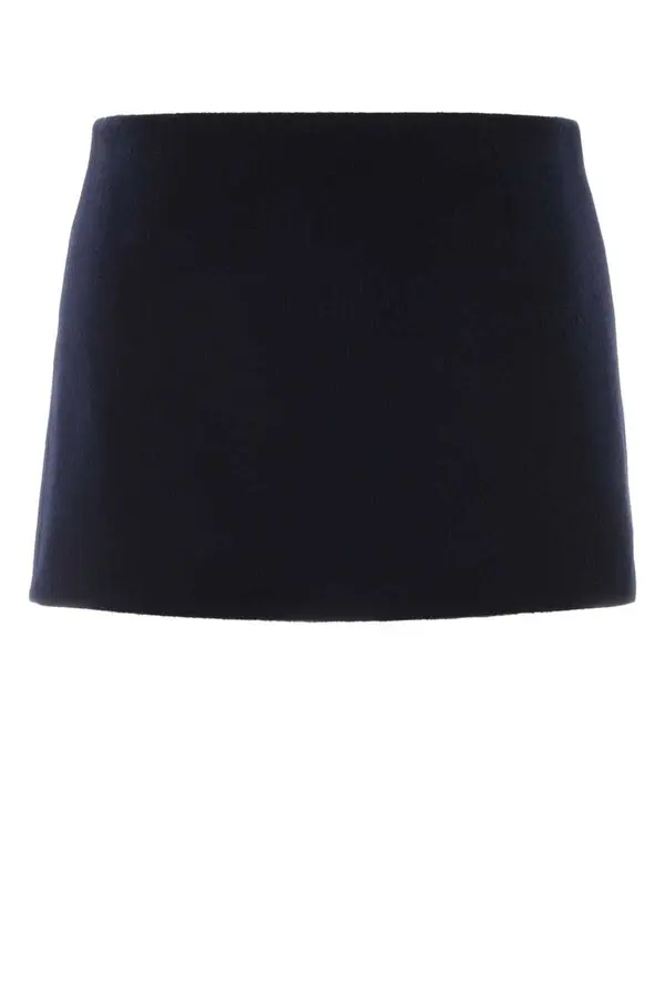 Miu Miu Wool Blend Mini Skirt - Blue