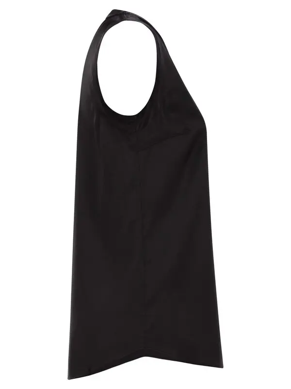 Brunello Cucinelli Stretch Silk Satin Top - Black