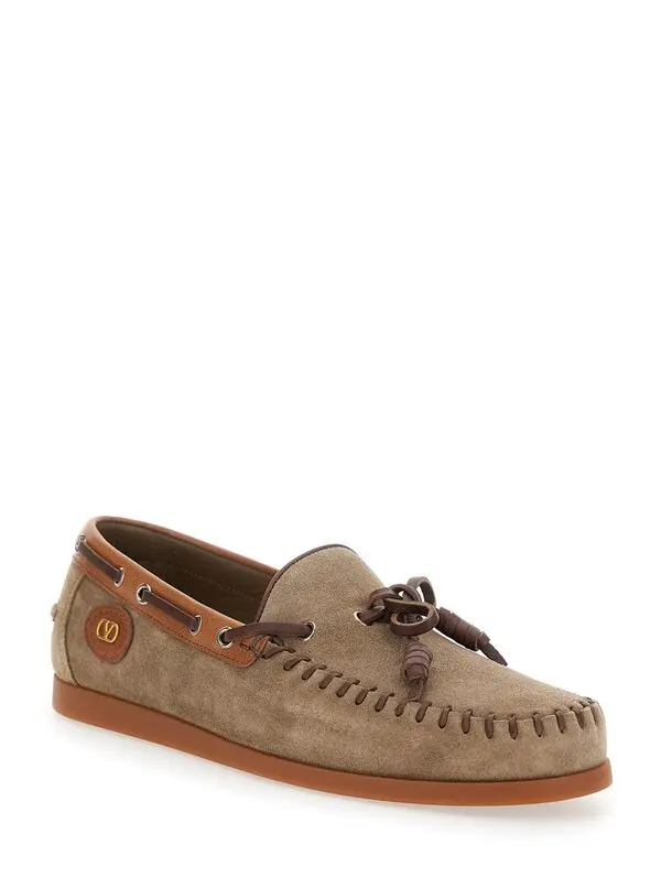 Valentino Garavani Leather Loafers - Brown