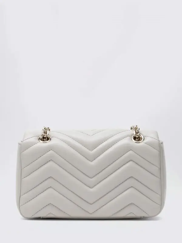 Gucci Gg Marmont Chevron Quilted Nappa Mini Bag - White