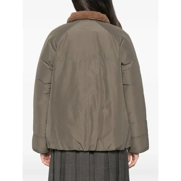 Brunello Cucinelli Shearling Collar Puffer Jacket