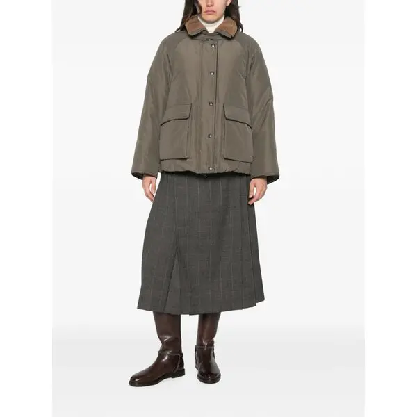Brunello Cucinelli Shearling Collar Puffer Jacket