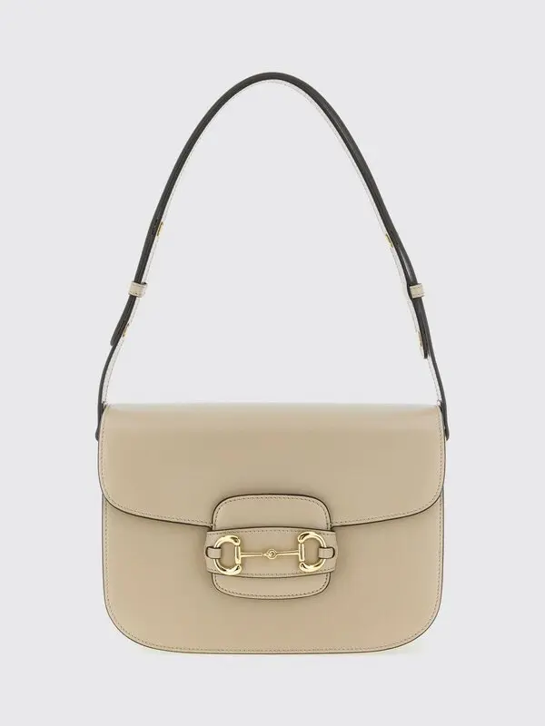 Gucci Horsebit 1955 Leather Bag - Cream