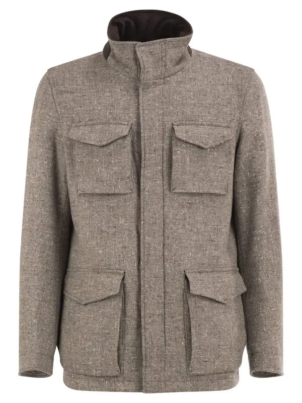 Herno Virgin Wool Field Jacket - Multicolor