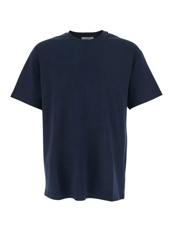Givenchy Blue T-shirt With Logo On The Front In Cotton - Multicolor