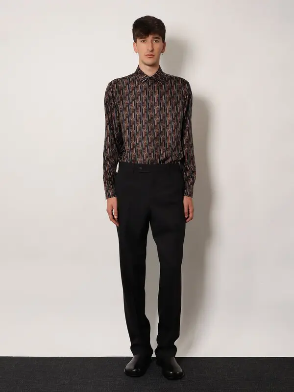 Fendi Virgin Wool Trousers - Multicolor