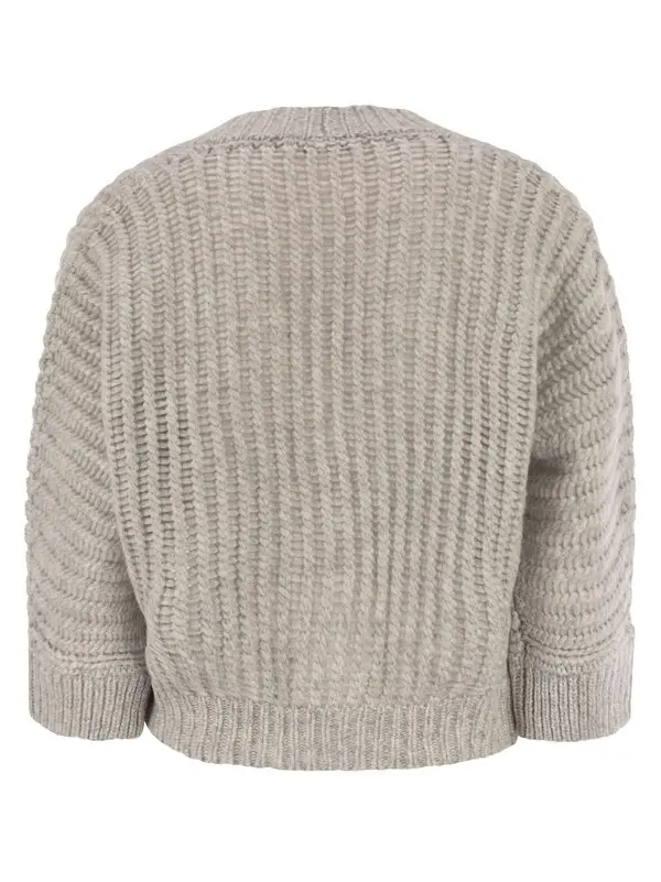 Peserico Wool And Alpaca Mesh Cardigan
