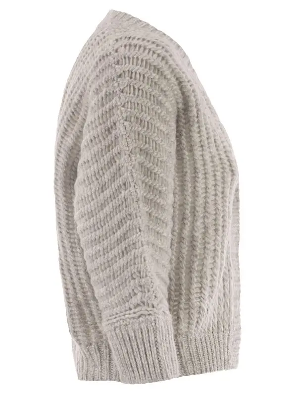 Peserico Wool And Alpaca Mesh Cardigan
