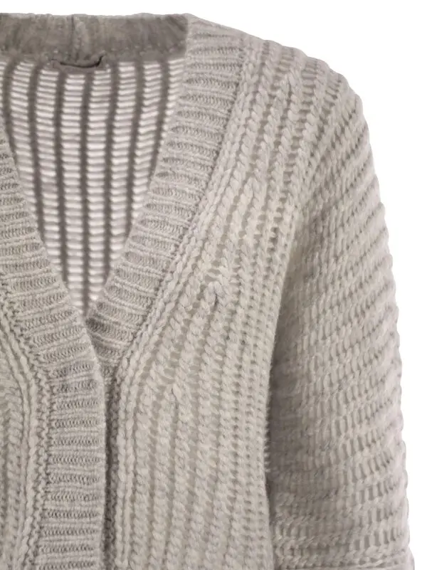 Peserico Wool And Alpaca Mesh Cardigan