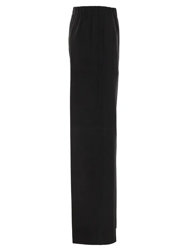 Herno Flannel-effect Wide-leg Trousers