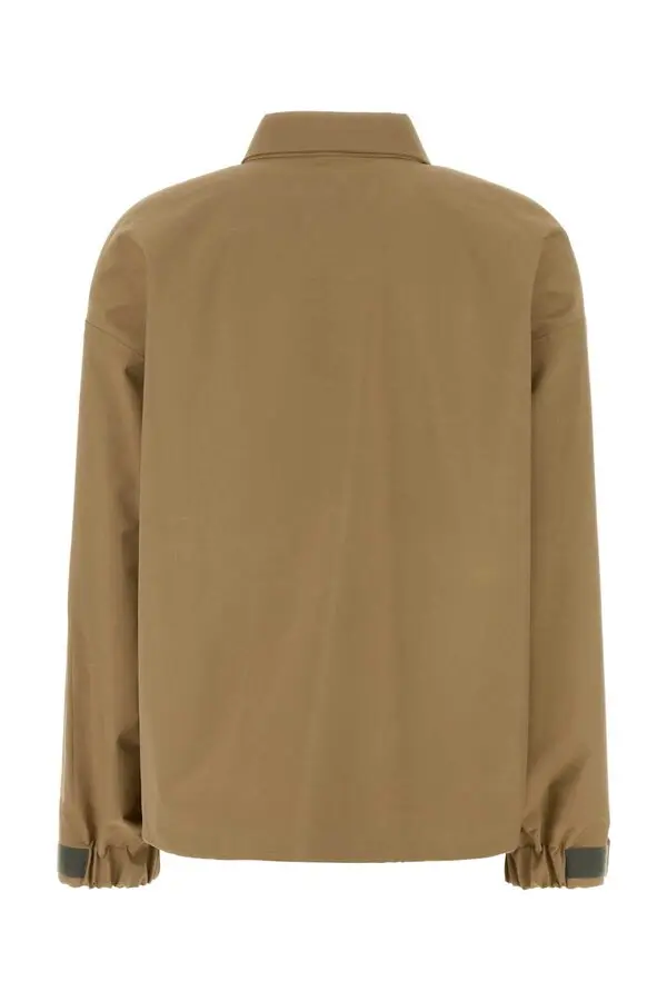 Miu Miu Beige Tech Fabric Windbreaker
