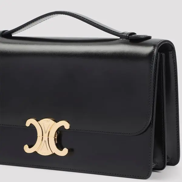 Celine Medium Triomphe Folio Bag - Black
