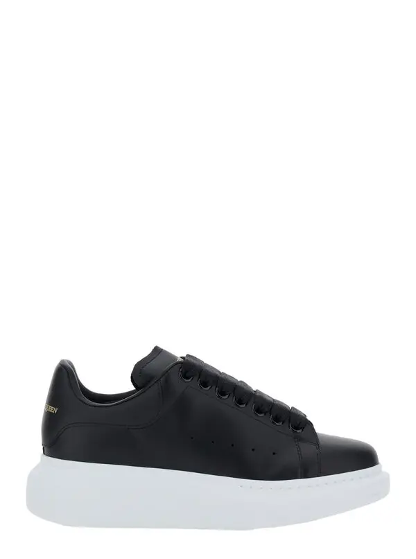 Alexander McQueen Leather Low Top Sneakers - Black