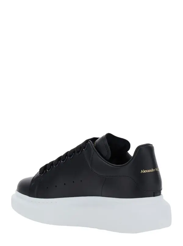Alexander McQueen Leather Low Top Sneakers - Black
