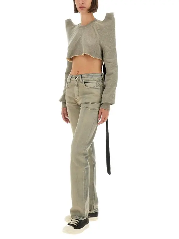 Rick Owens Cropped Tecsweat Sweatshirt