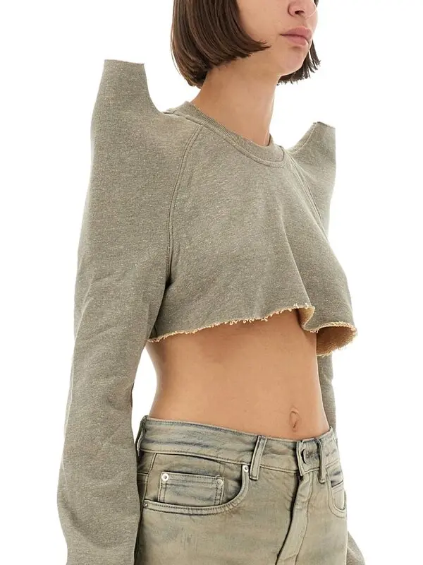 Rick Owens Cropped Tecsweat Sweatshirt