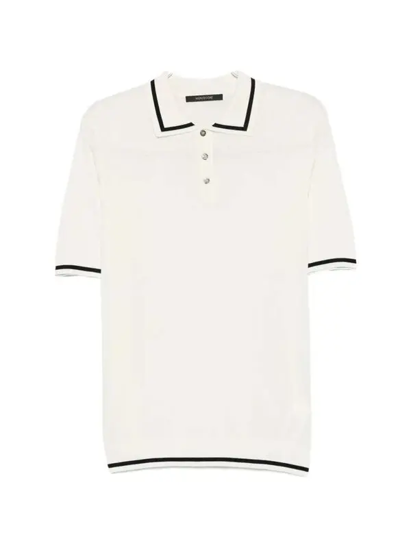 MONTECORE Knit Polo With Contrasting Trim
