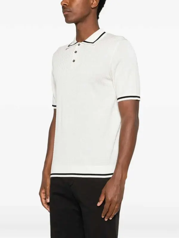 MONTECORE Knit Polo With Contrasting Trim