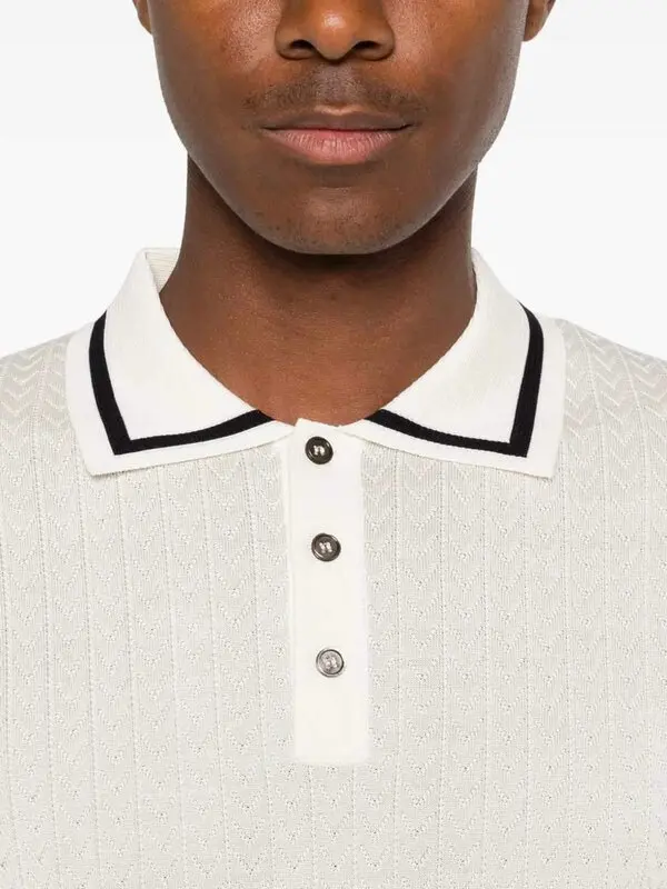 MONTECORE Knit Polo With Contrasting Trim
