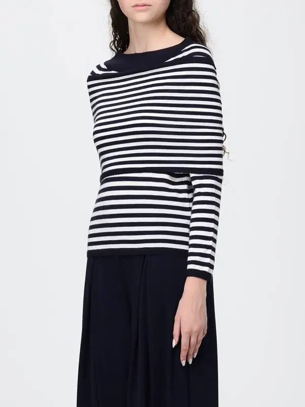 Max Mara Striped Cashmere Knit Sweater - Cream
