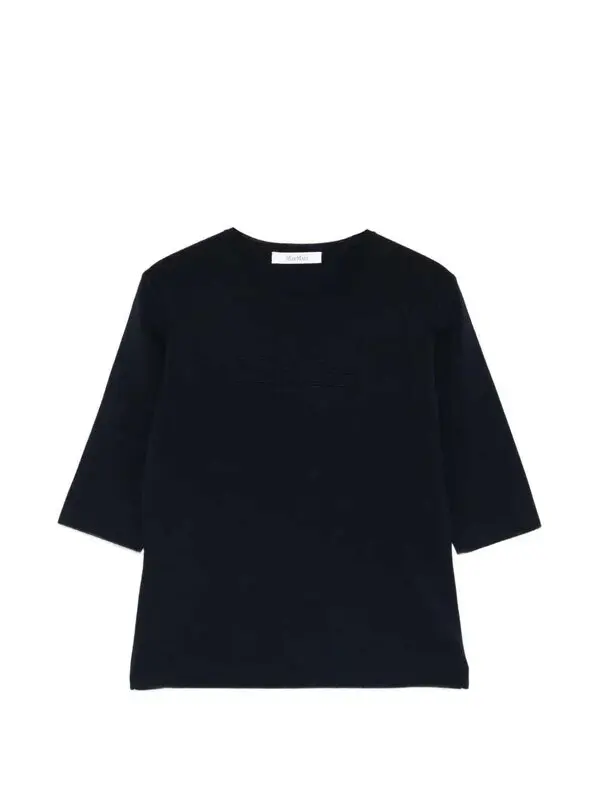 Max Mara Embossed Knit Top - Blue
