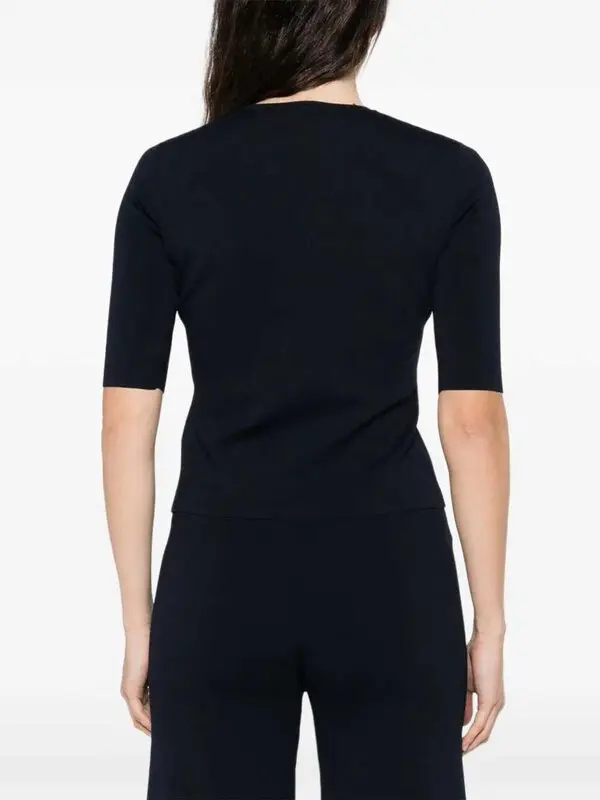 Max Mara Embossed Knit Top - Blue