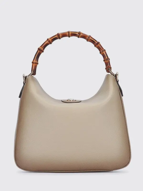 Gucci Diana Grained Leather Handbag - Cream