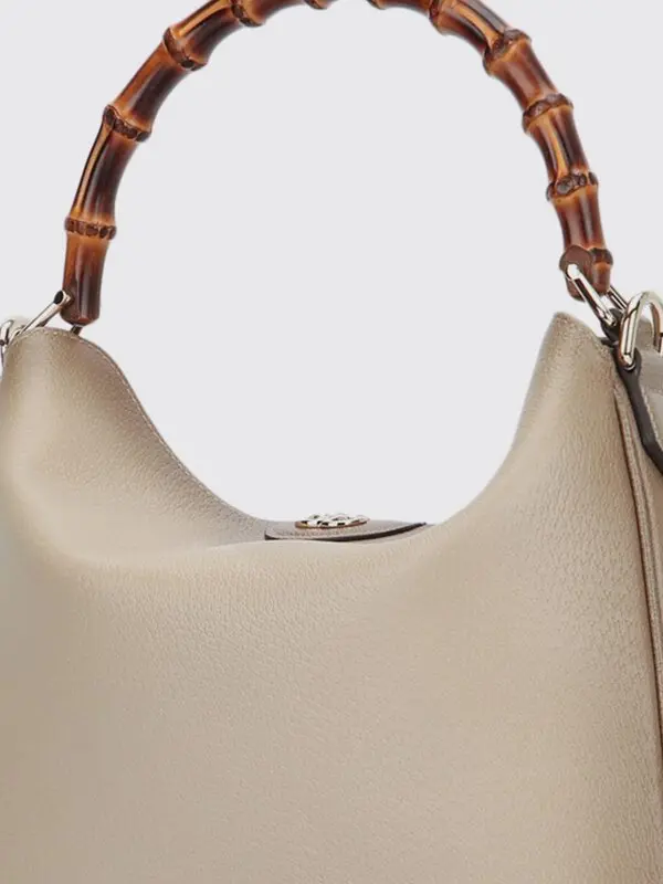 Gucci Diana Grained Leather Handbag - Cream