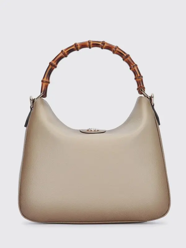 Gucci Diana Grained Leather Handbag - Cream