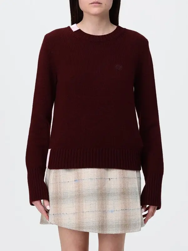 Loewe Wool And Cashmere Crewneck Sweater - Red