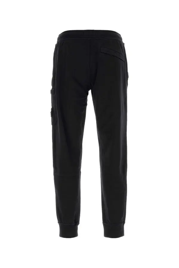 Stone Island Cotton Joggers - Black