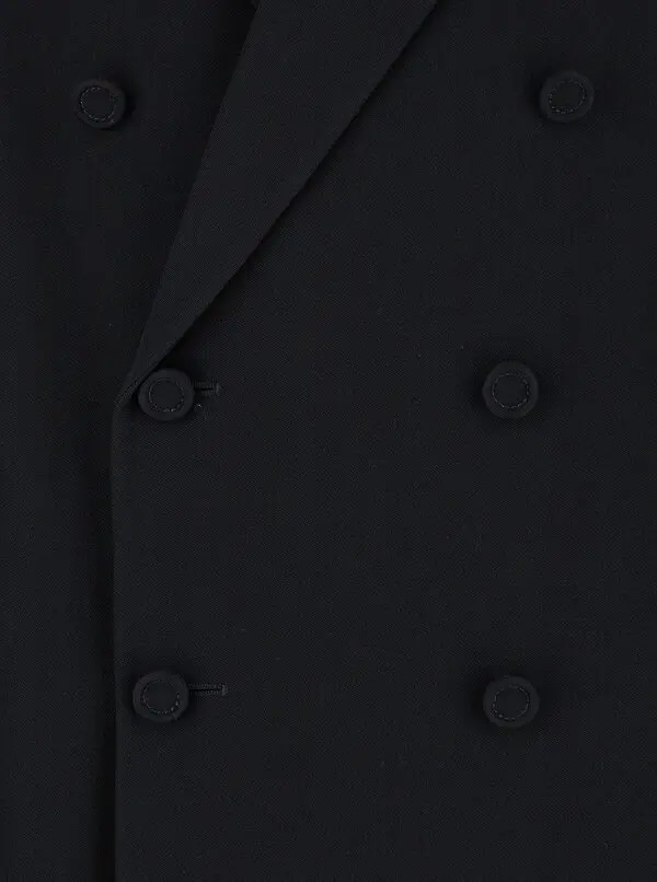 Gucci Black Double-breasted Suit With G Detail In Wool