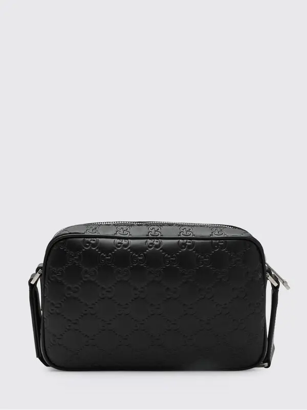 Gucci Gg Emblem Embossed Leather Shoulder Bag