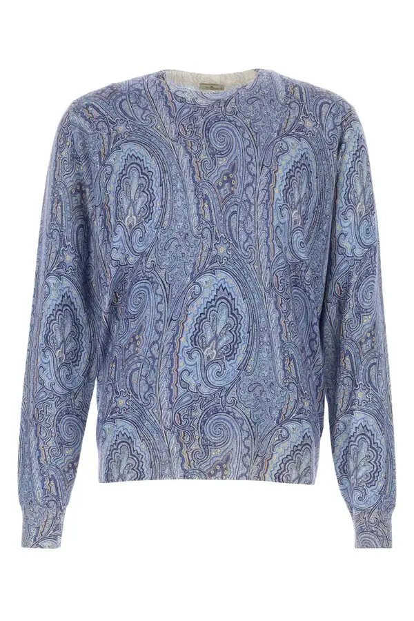 Etro Printed Silk Blend Sweater