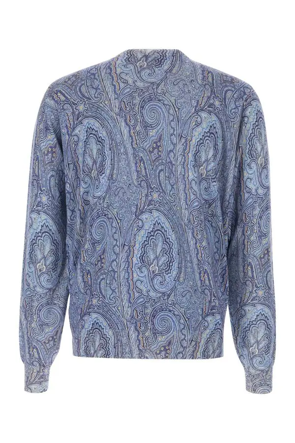 Etro Printed Silk Blend Sweater
