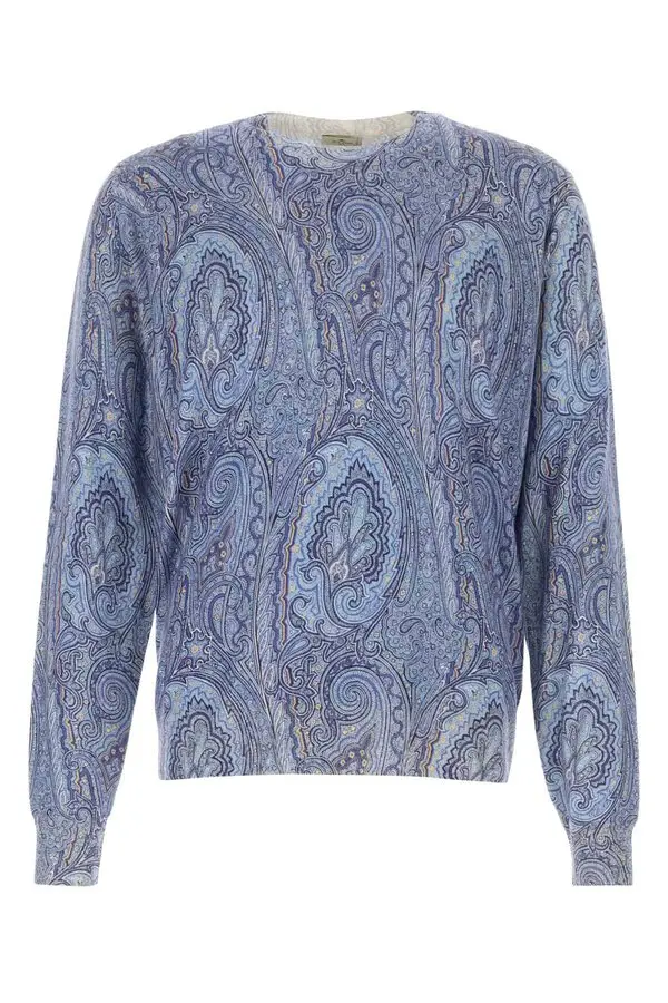 Etro Printed Silk Blend Sweater - Multicolor
