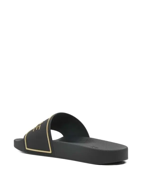 Versace Slide Sandals With Embossed Logo