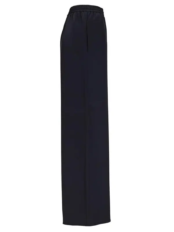 Max Mara Soft Silk Wide Leg Trousers - Blue