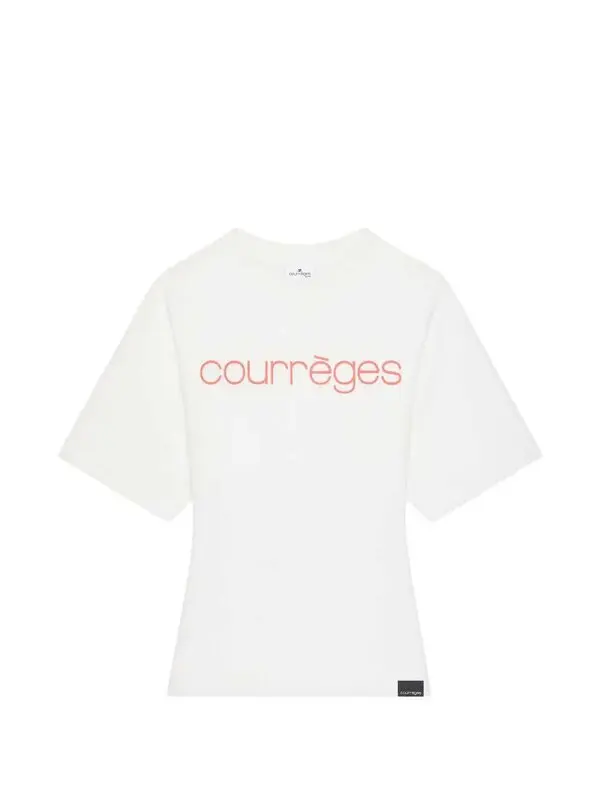COURREGES Printed Cotton T-shirt