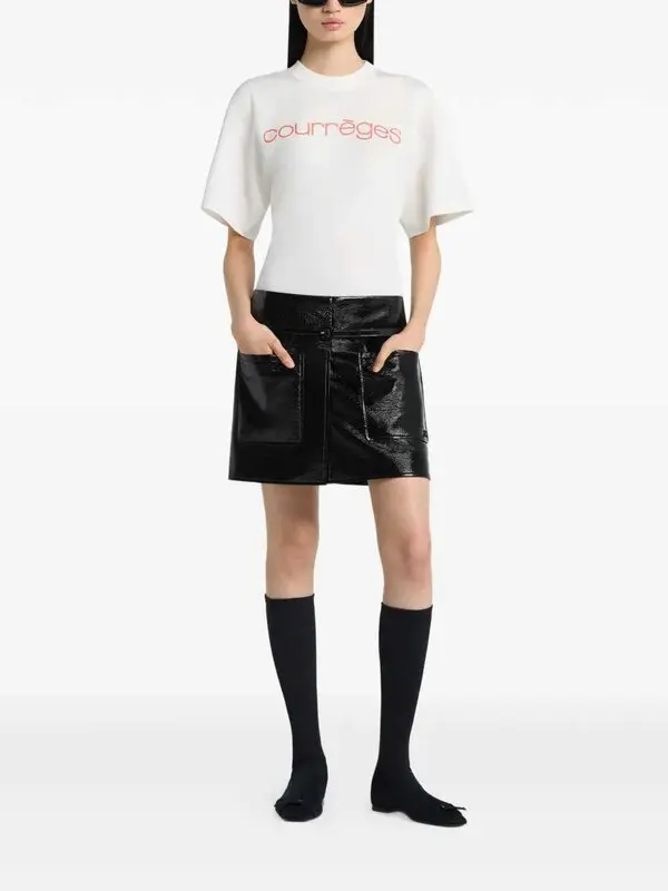 COURREGES Printed Cotton T-shirt
