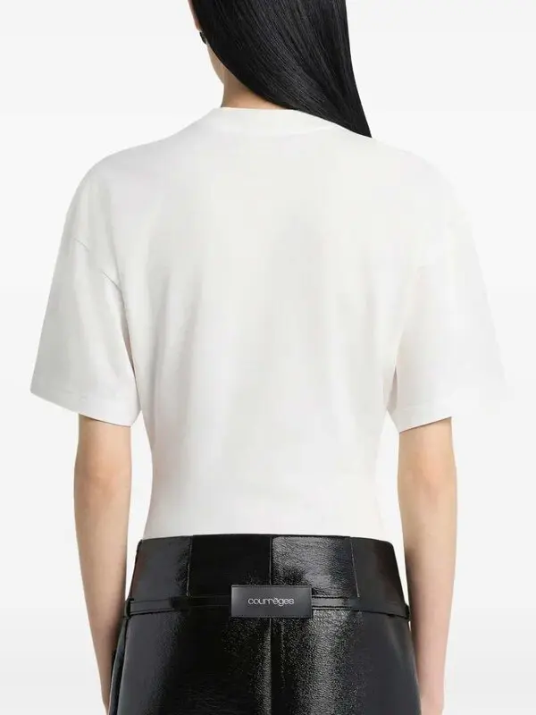 COURREGES Printed Cotton T-shirt