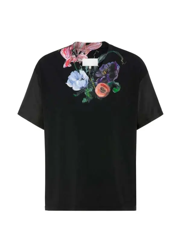 MAISON MARGIELA Floral T-shirt - Black
