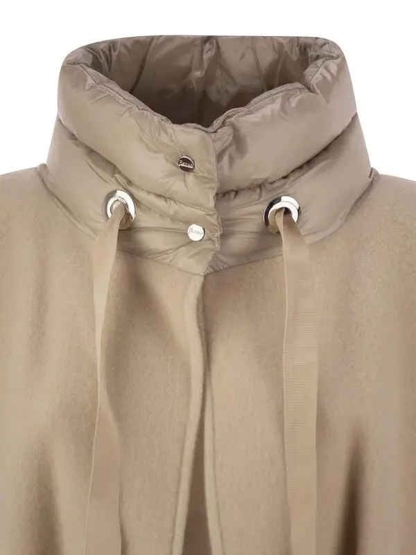 Herno Wool And Cashmere Poncho - Cream