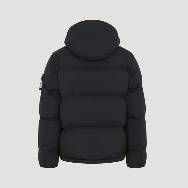 Stone Island Hooded Padded Ripstop Jacket - Black