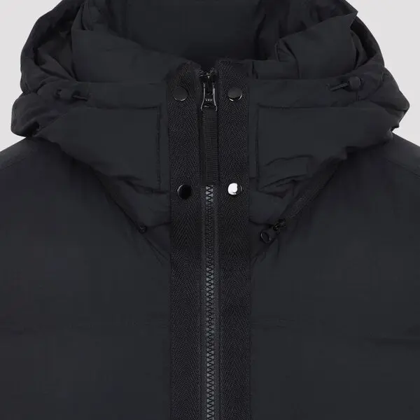 Stone Island Hooded Padded Ripstop Jacket - Black