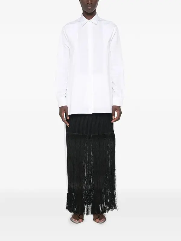 Alaïa Asymmetrical Cotton Poplin Shirt