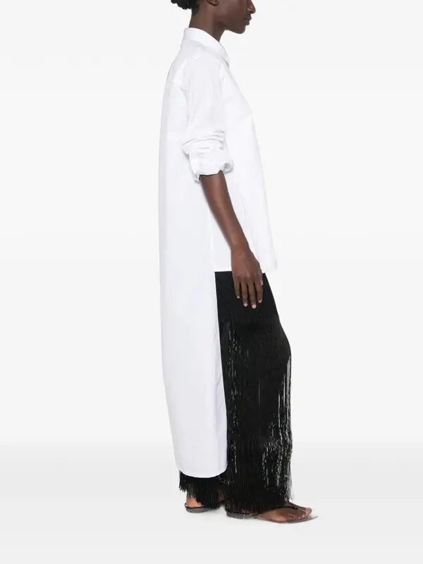 Alaïa Asymmetrical Cotton Poplin Shirt