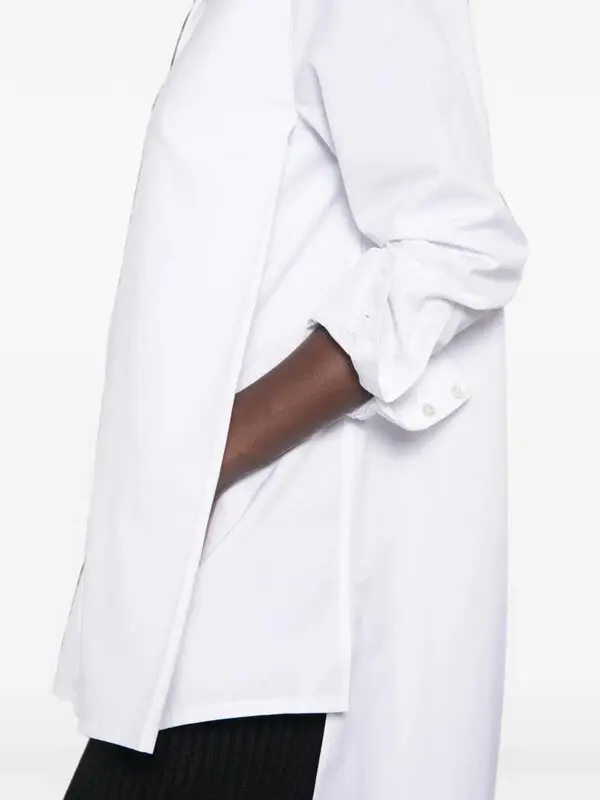 Alaïa Asymmetrical Cotton Poplin Shirt