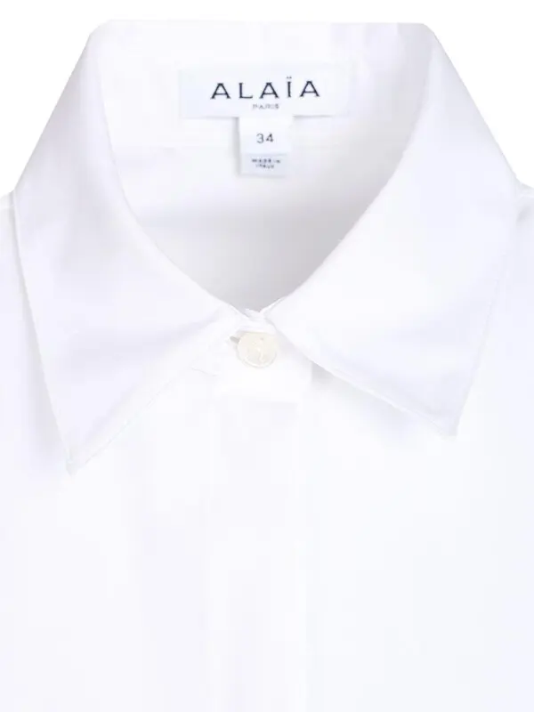 Alaïa Asymmetrical Cotton Poplin Shirt